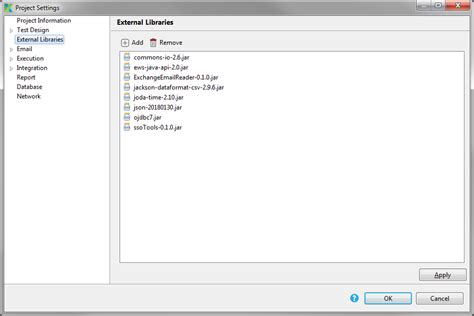 configure sqlite3 in database section of settings web testing