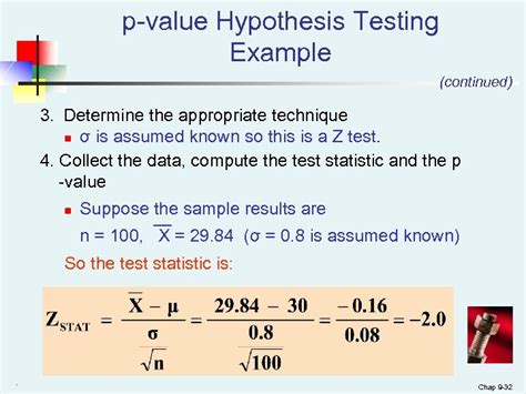 Hypothesis Testing Chapter 9 9 1 — 9