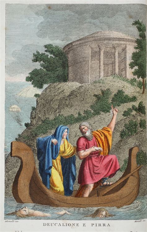 Pirra Y Deucalión Ilustración De Las Metamorfosis De Ovidio