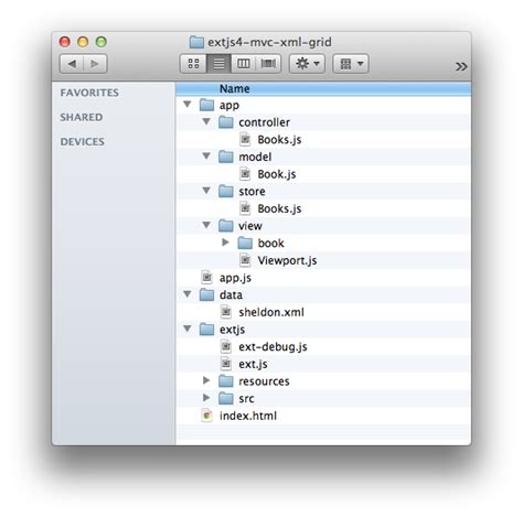 exemplo extjs 4 mvc xml grid