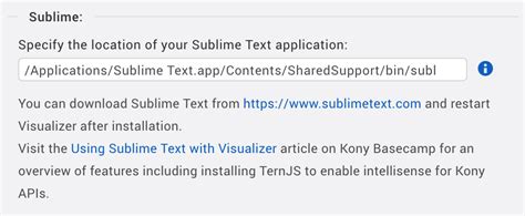 article using sublime text with visualizer