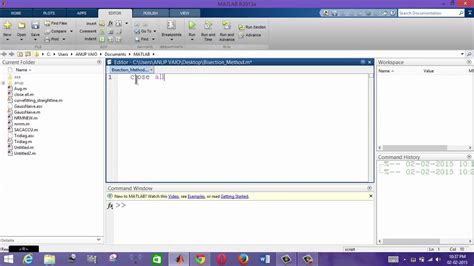 simple bisection method on matlab youtube