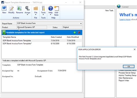 missing dexterity shared components cause word templates