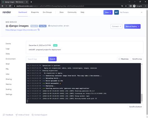 deploying a django app to render