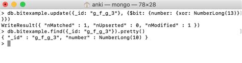 mongodb bitwise update operator geeksforgeeks