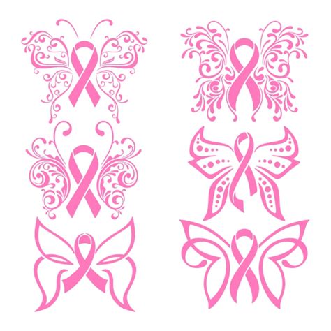 Pink Ribbon Svg Breast Cancer File For Cricut Silhouette Cut Files Hope
