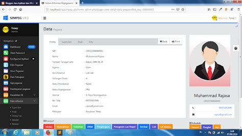 sistem informasi kepegawaian berbasis web versi 4 0