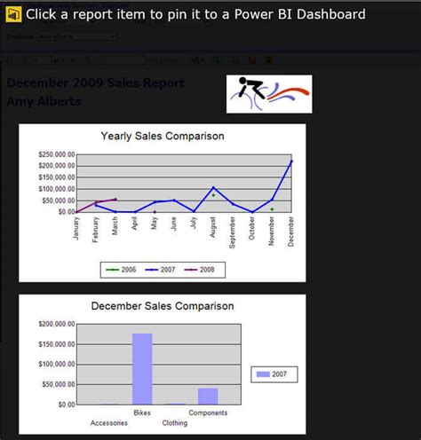 pinning a sql server reporting services report to power bi