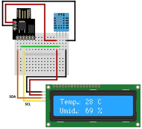 digispark com dht11 e display lcd 16x2 i2c arduino e cia em 2020 porn