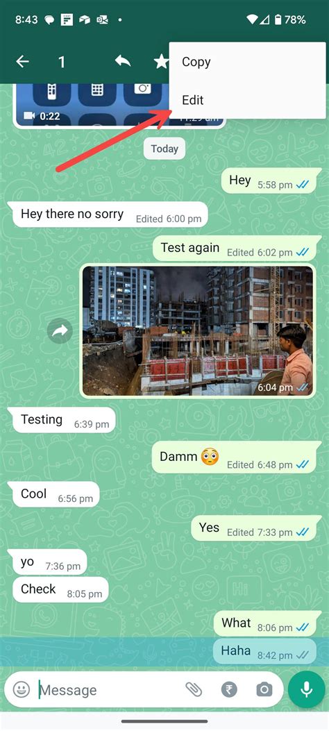 Whatsapp How To Edit A Message After Youve Tapped The Send Button