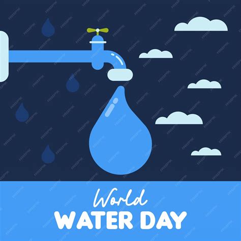 Premium Vector World Water Day Background Illustration