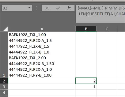 vba excel formula to find maximum within same cell have