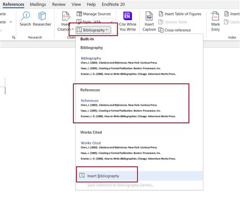 Microsoft Words Reference Tool Reference Management Software