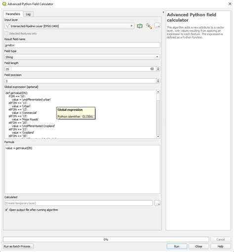 qgis advanced python field calculator error file