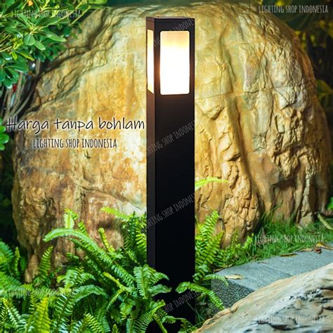Jual Lampu Taman Standing Kotak Tinggi Waterproof Pilar Outdoor Fiting