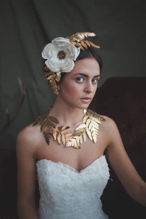 Metallic And Glittering Gold Headpieces Veils Accessories Rose Gold