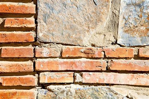 Background Dinding Tekstur Di Afrika Maroko Beton Konstruksi Bata Tua