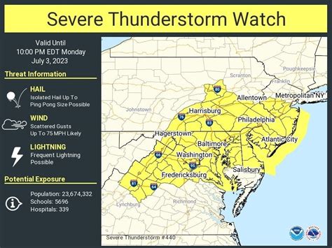 Severe Thunderstorm Watch Issued In Burlington County Cinnaminson Nj