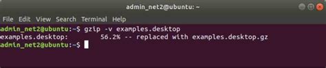 how to use the gzip command in linux