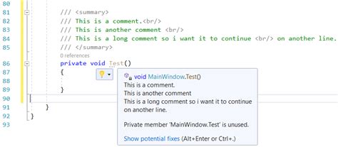 how to add a line break in c documentation gang of coders