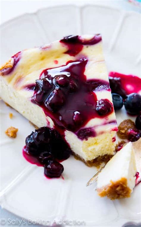 Blueberry Swirl Cheesecake Sallys Baking Addiction