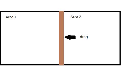 javascript vertically draggable division of two areas stack overflow