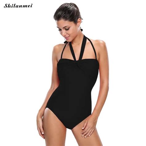 Shilanmei Sexy One Piece Swimsuit 2017 Summer Swimwear Women Solid