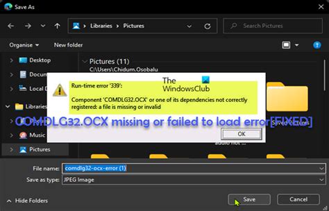 fix comdlg32 ocx missing or failed to load error on windows 11