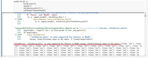 【tensorflow】valueerror validation split is only supported for
