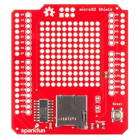 arduino microsd shield sparkfun dev 12761