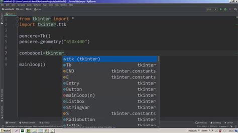 pencereye combobox ekleyelim python tkinter 32 youtube