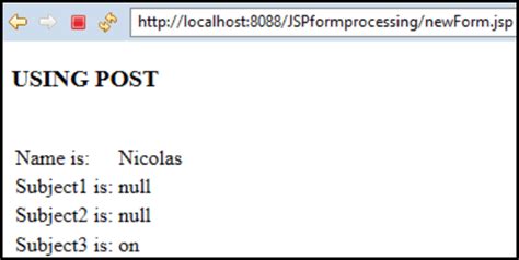 how to process form data in jsp codedec