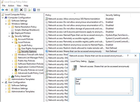 anonymous file and printer sharing without password in windows 10