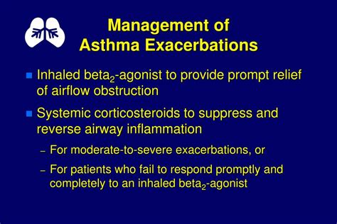Ppt Management Of Asthma Exacerbations Key Points Powerpoint