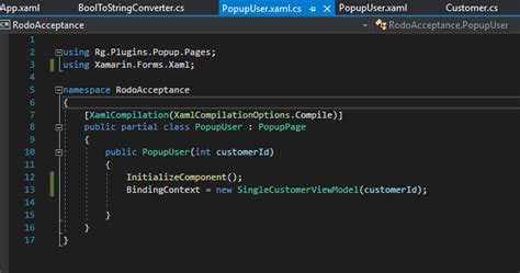 c xamarin forms shows for ivalueconverter error when compile stack