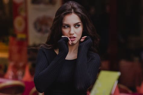 Wallpaper Women Model Portrait Red Fashion Aurela Skandaj