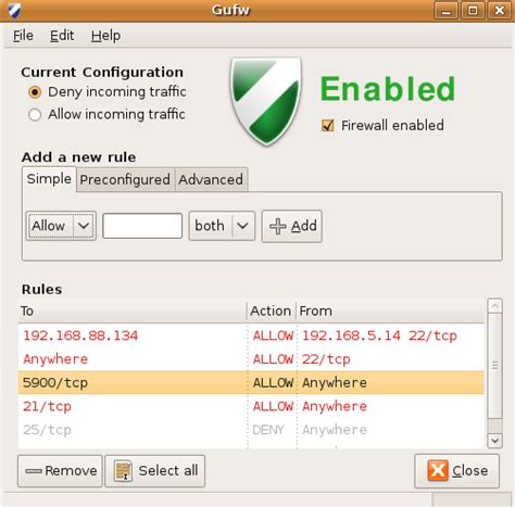 ubuntu 8 10 uncomplicated firewall gui beginlinux