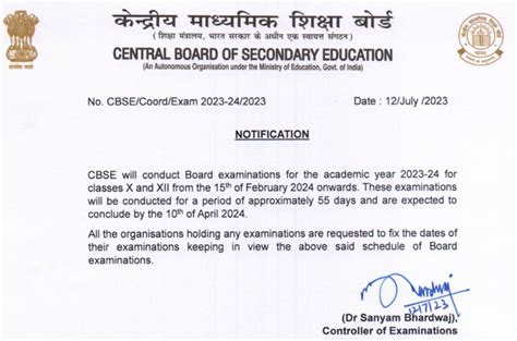Cbse Board Exams 2024 Cbse Releases Class 10 And 12 Practical Exam