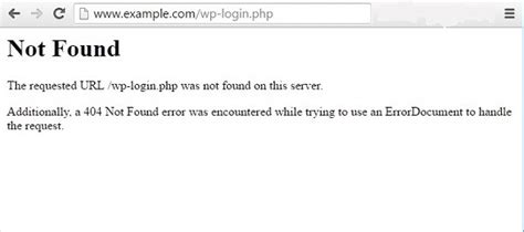 how to fix wp login page not found error