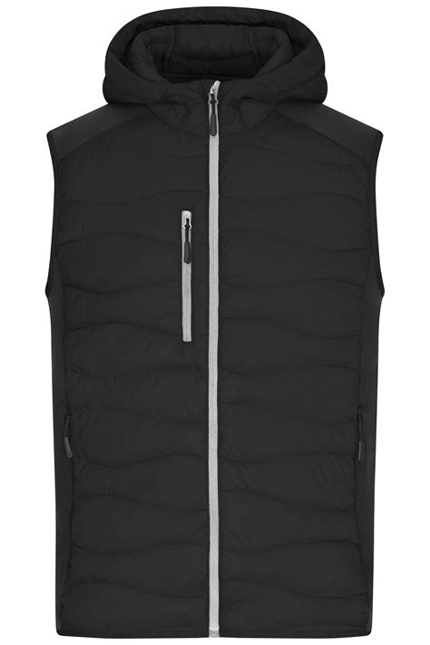 Herren Mens Hybrid Vest Black Black Daiber