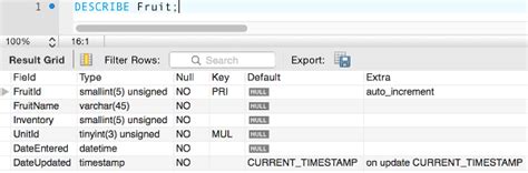mysql create table datetime data type