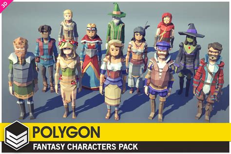 Polygon Fantasy Characters Low Poly 3d Art By Synty Free Download