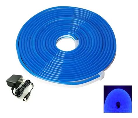 Tiras De Led Luz De Neón Flexible 5m Manguera Con Fuente 12v Meses