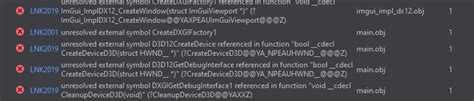 linker errors after copying imgui files to my codebase · ocornut imgui