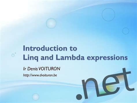 ppt introduction to linq and lambda expressions powerpoint