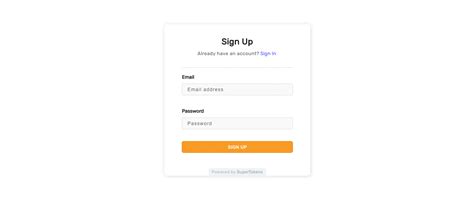 Email Password Login Supertokens Docs