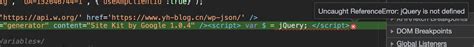 uncaught referenceerror jquery is not defined wordpress