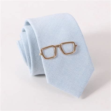 Mdiger High Quality Glasses Shape Tie Bars Exquisite Tie Clips For Mens