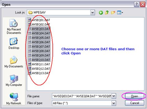 how to create a dat file