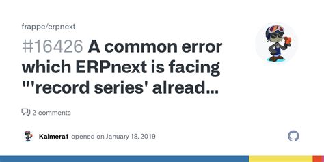 a common error which erpnext is facing record series already exists